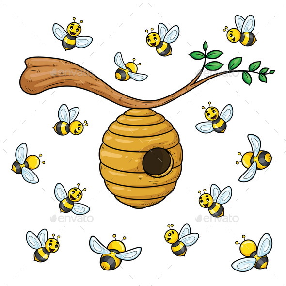 Honey Bee Hive Animated